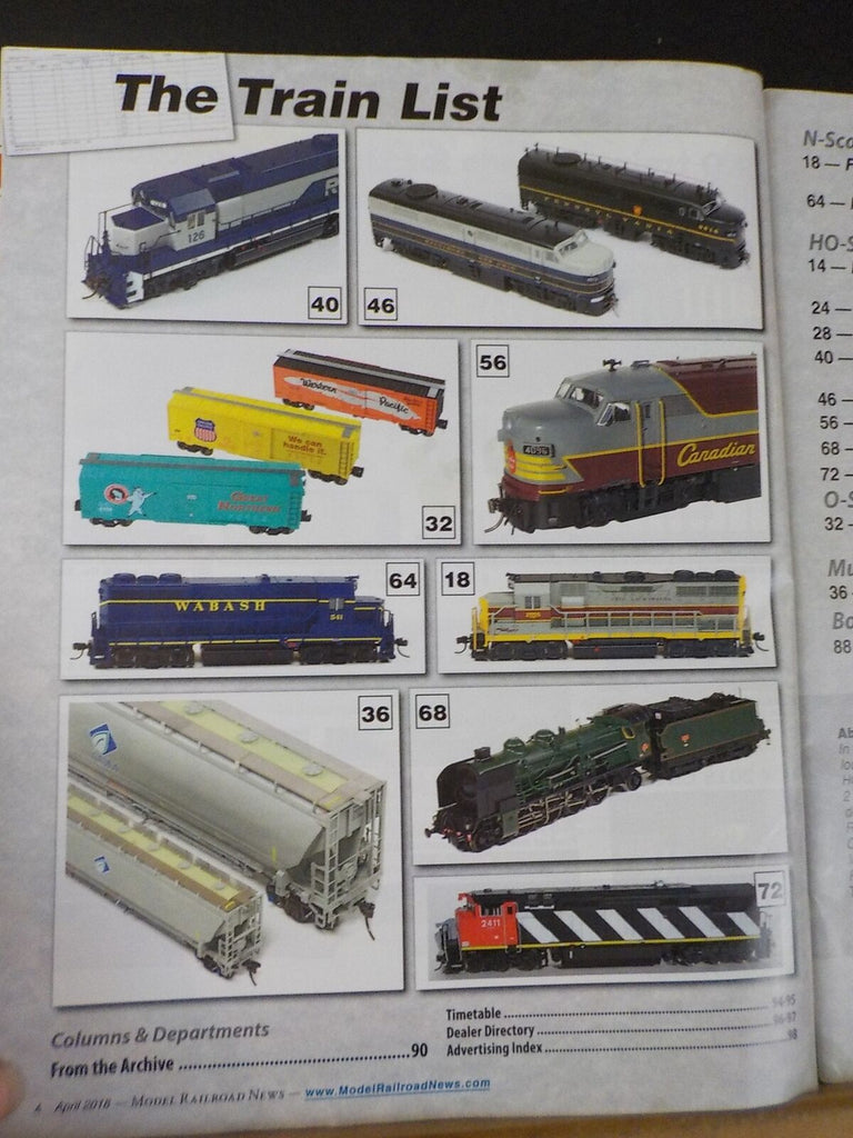 Model Railroad News V24 #4 2018 April Alco FA-2 Rapido Trains Dash 8-4 – RailroadTreasures