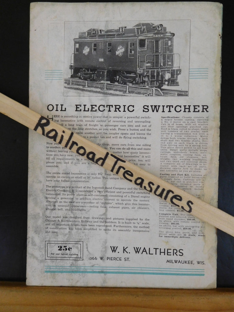 Model Railroader Magazine 1936 July Plans for PRR K-4 pacific – RailroadTreasures