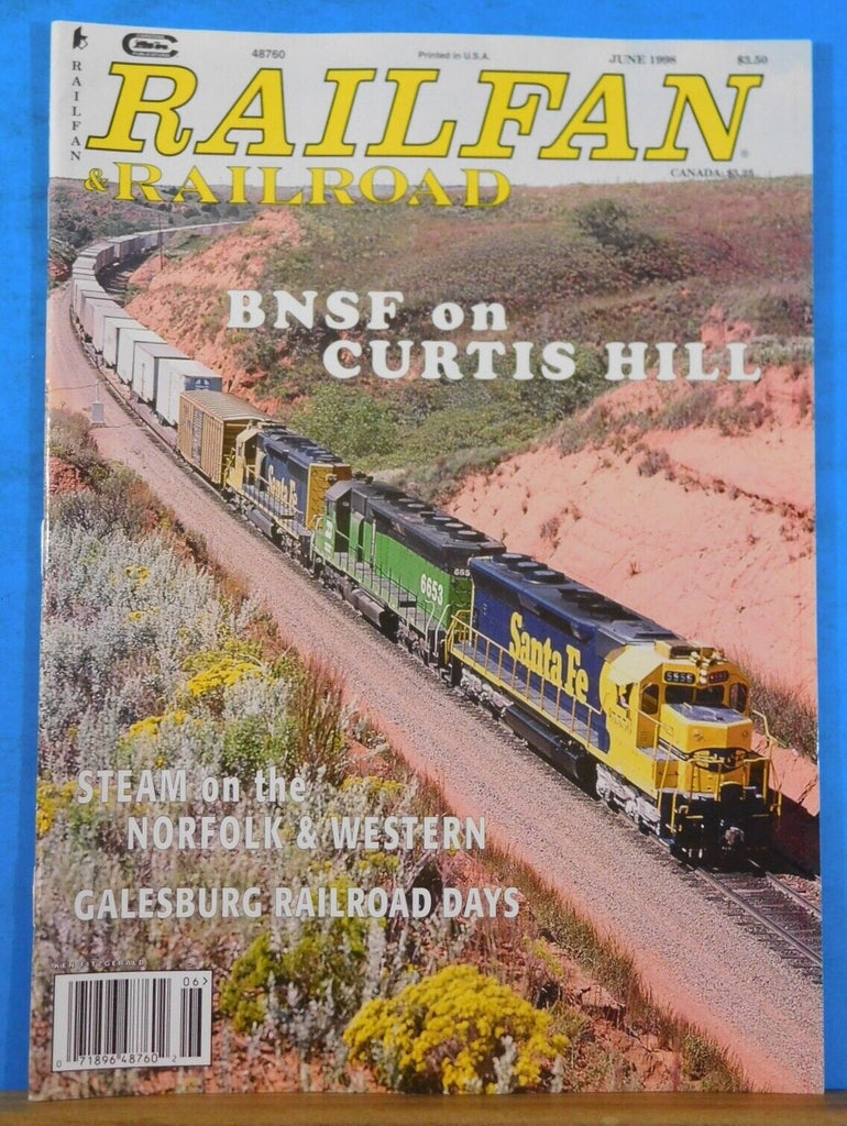 Railfan & Railroad Magazine 1998 June BNSF Curtis Hill – RailroadTreasures