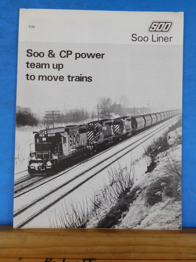 SOO Liner 1979 1/79 Employee magazine Soo & CP power team up to move t – RailroadTreasures