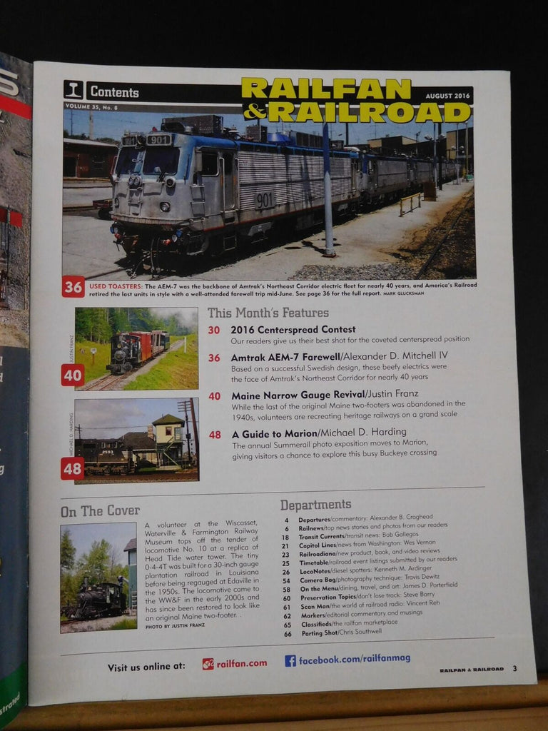 Railfan & Railroad Magazine 2016 August Maine Railfan guide to Marion – RailroadTreasures