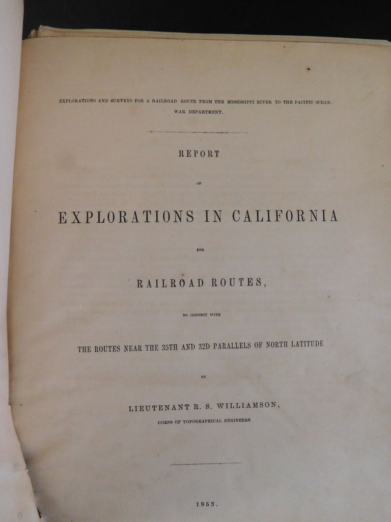 Reports of Explorations & Surveys Vol 5 Pacific Railroad Maps ...