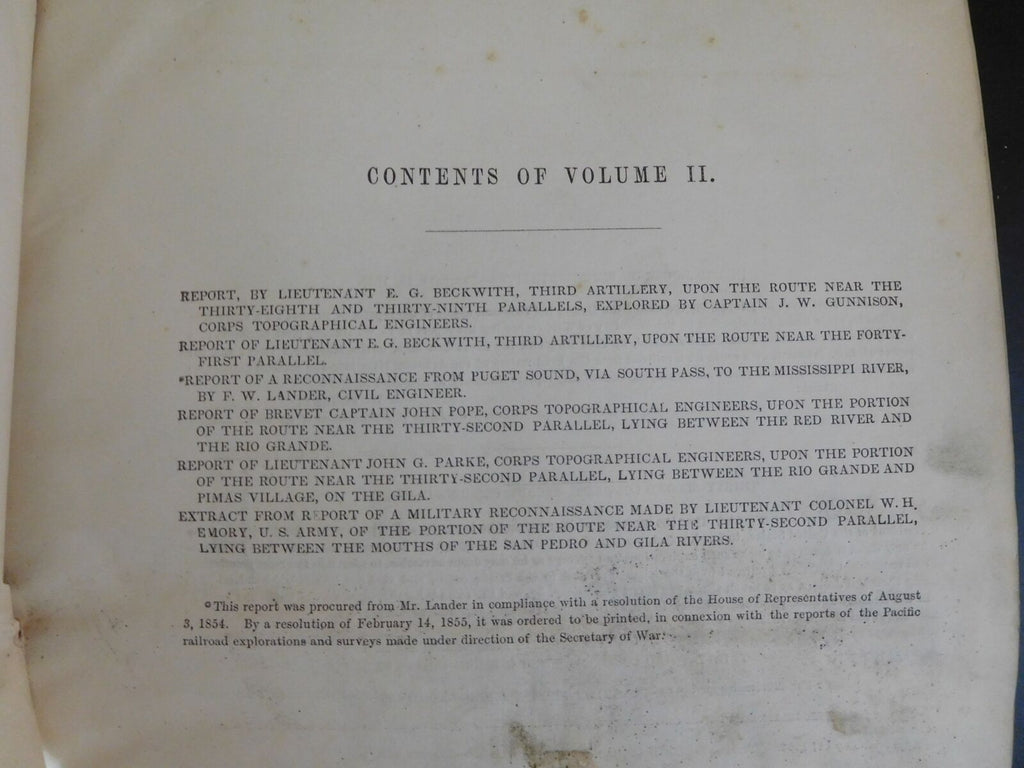 Reports of Explorations & Surveys Vol 2 Pacific Railroad Maps ...