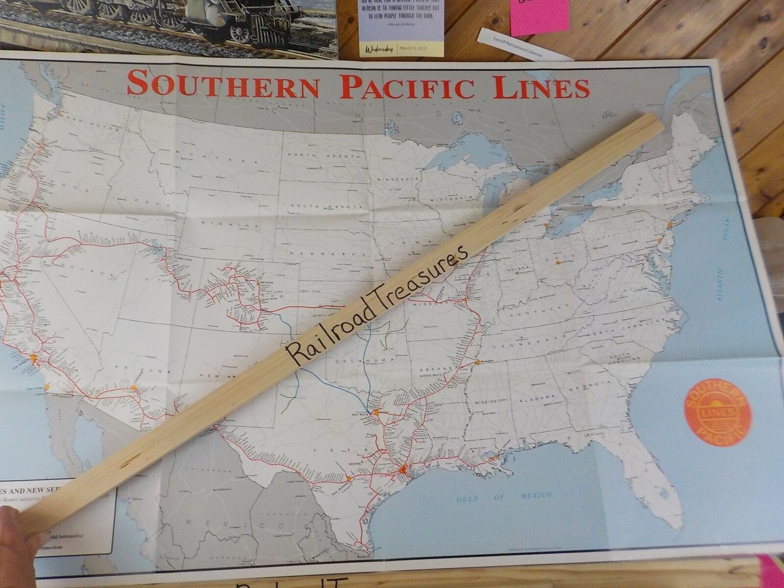 Map Southern Pacific Lines and New Service Routes Folded ...