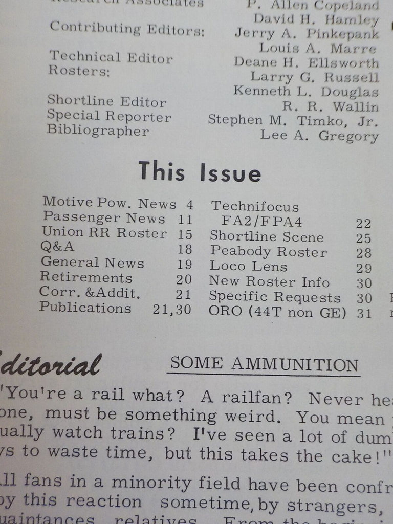 Extra 2200 South #39 1973 March April Union RR Roster – RailroadTreasures