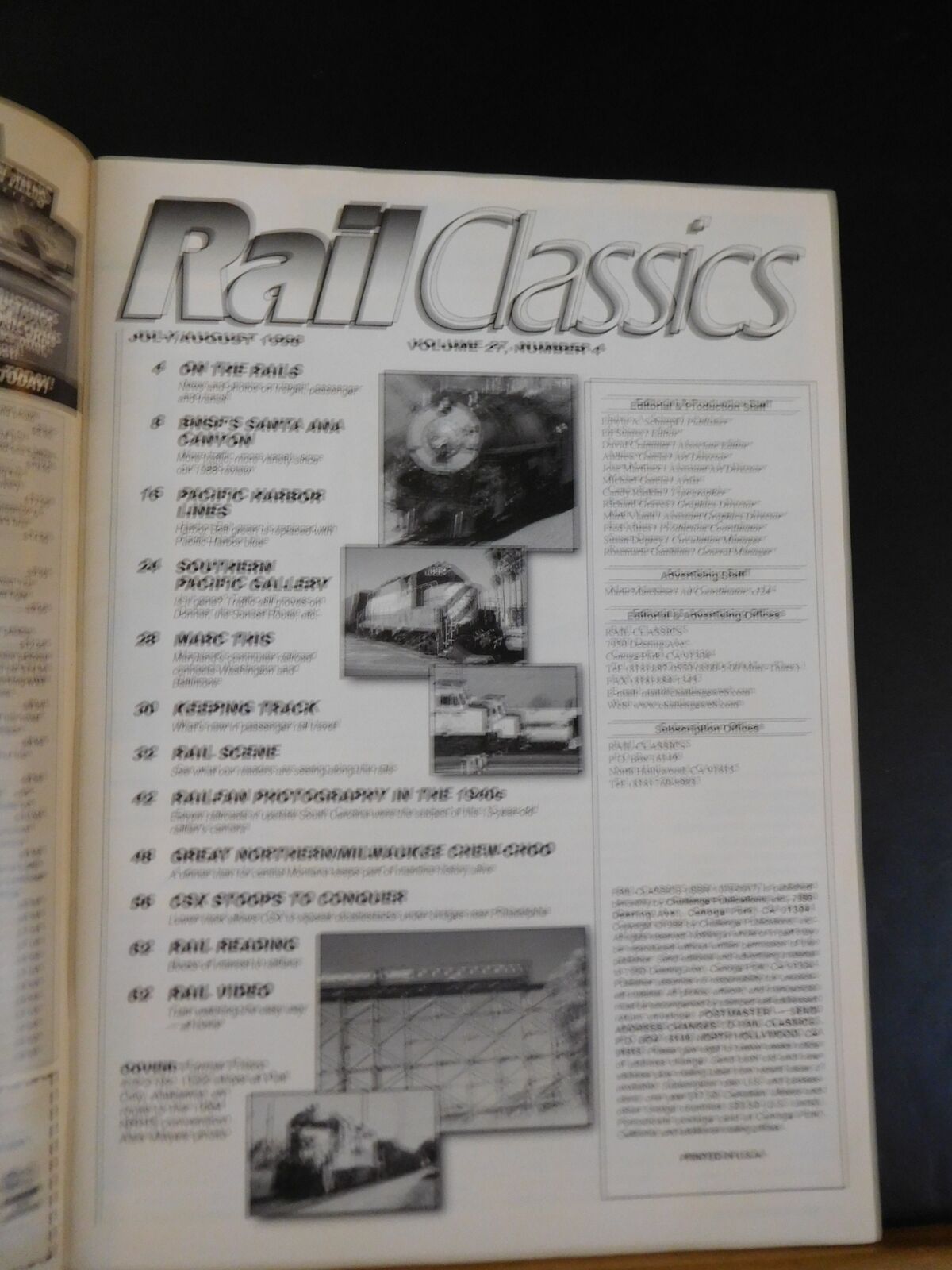 Rail Classics Magazine 1998 July August V27#4 CSX track lowering 1940s ...