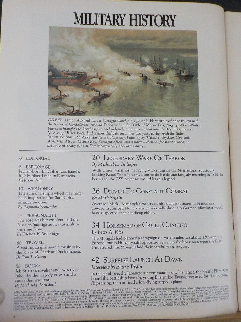 Military History Magazine 1986 December Horsemen Of Cruel Cunning ...
