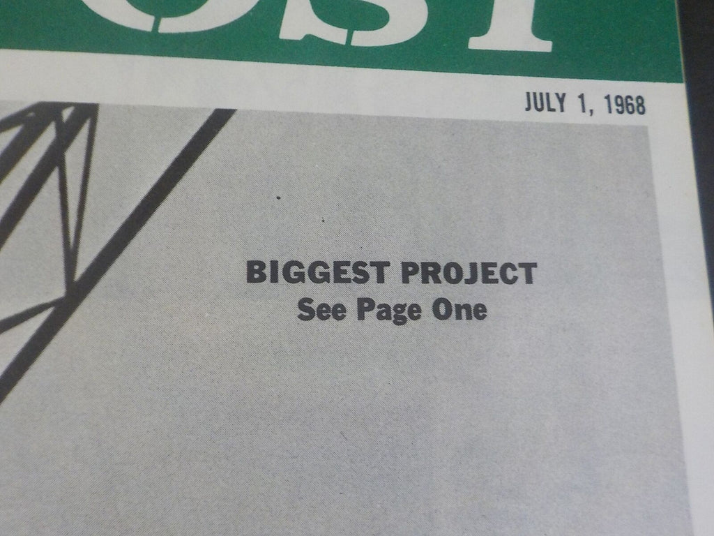 Penn Central Post Employee Magazine 1968 July Biggest Project ...