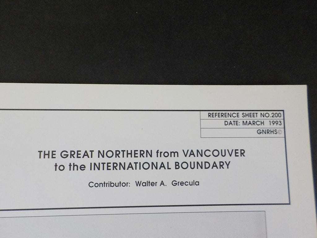 Great Northern Goat Reference Sheet #200 March 1993 GN from Vancouver ...