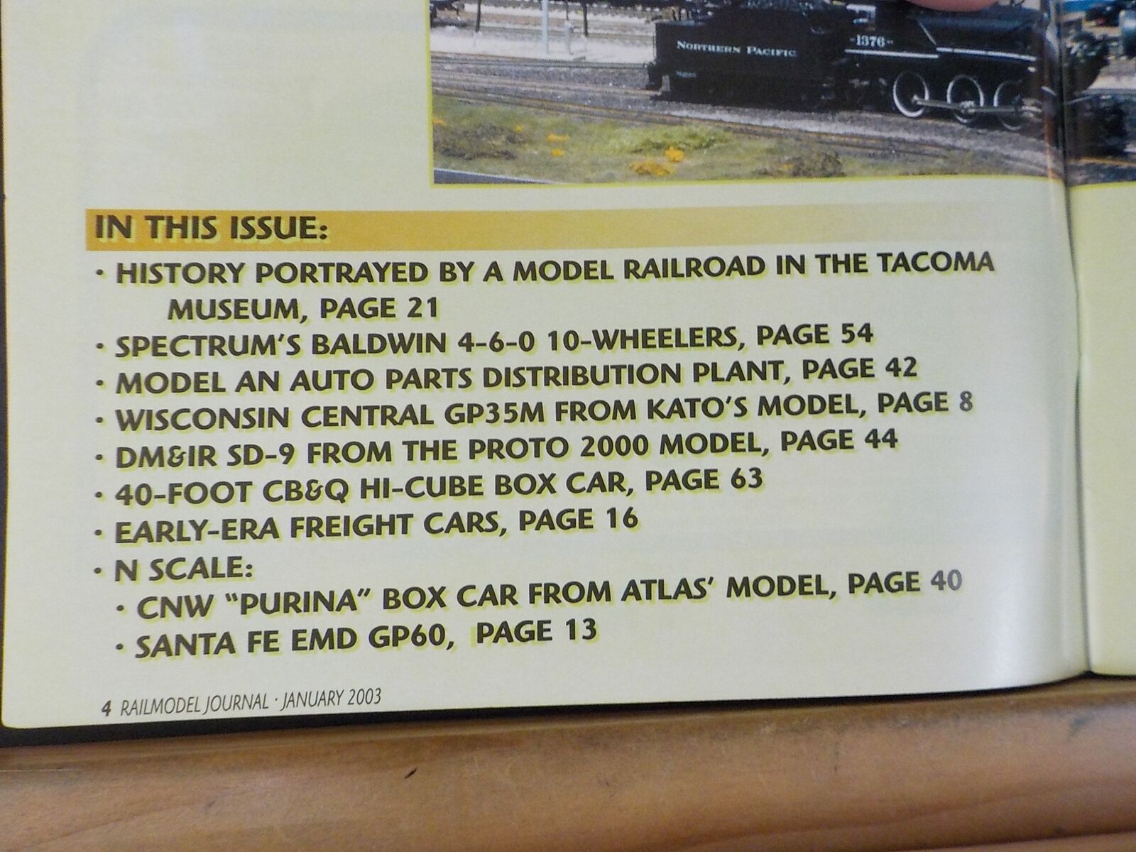Railmodel Journal 2003 January Puget Sound in 20x80 Feet – RailroadTreasures