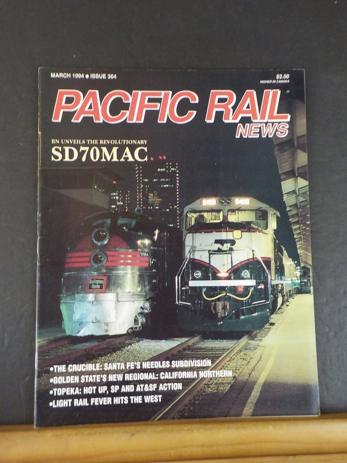Pacific Rail News #364 1994 March BN SD70MAC Santa Fe Needles Subdivis ...