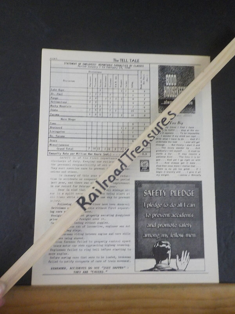 Tell Tale 1948 March Northern Pacific Employee Magazine – RailroadTreasures