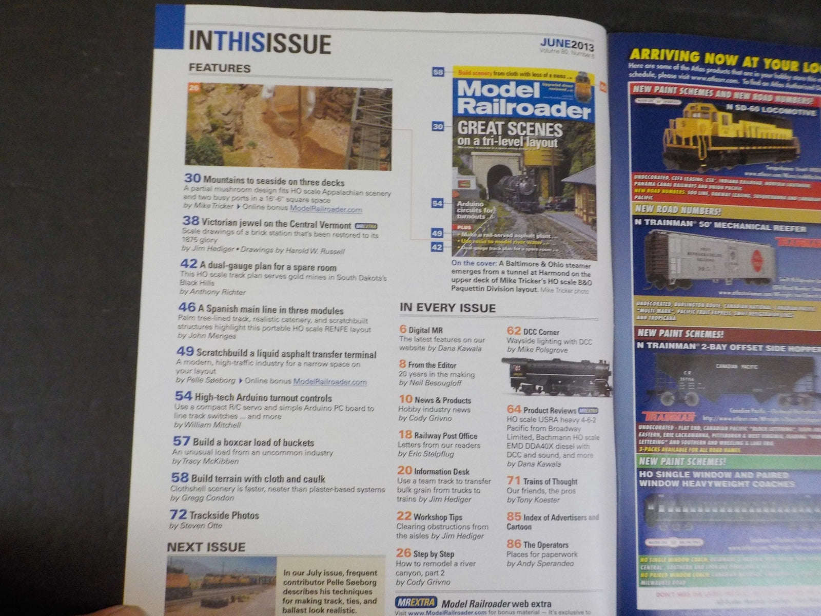 Model Railroader Magazine 2013 June Great scenes on tri-level layout S ...