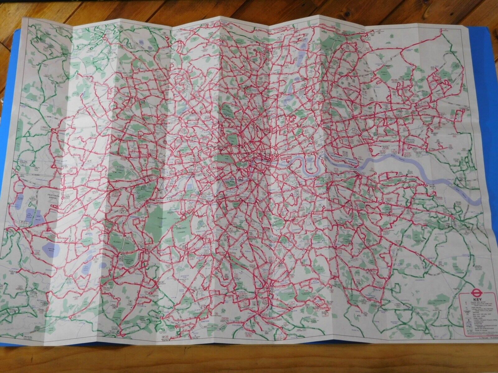 Map London Buses Map and List of Routes 1973 25x18 – RailroadTreasures