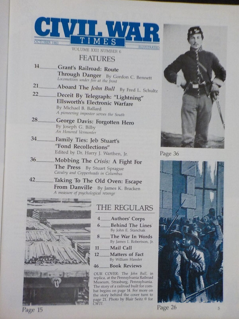 Civil War Times 1983 October Railroad to the front – RailroadTreasures