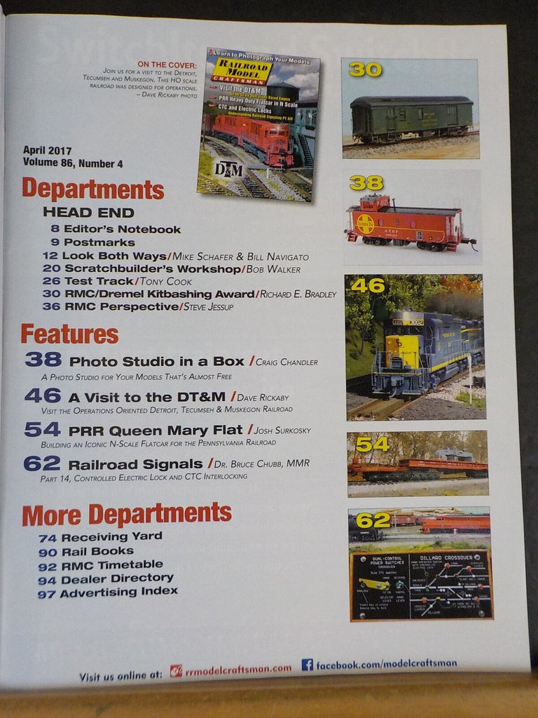 Railroad Model Craftsman Magazine 2017 April Visit the DT&M PRR Queen ...