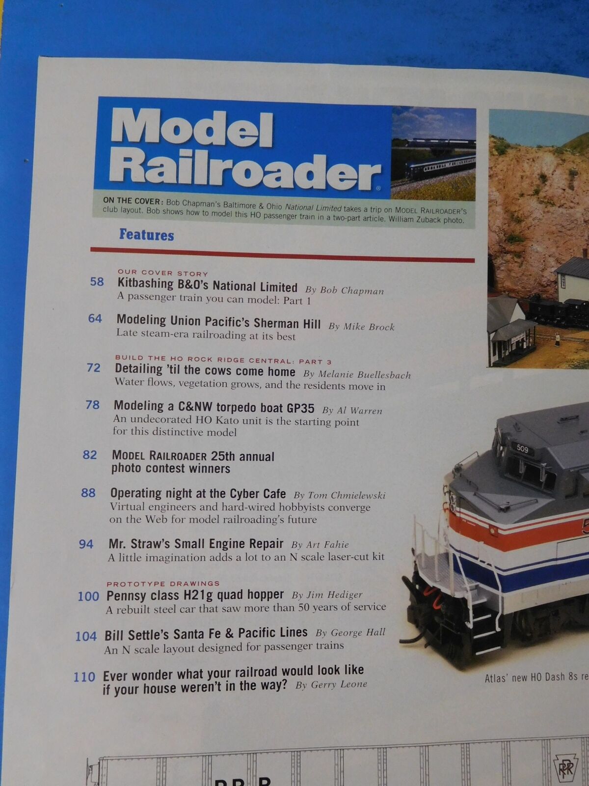 Model Railroader Magazine 2002 March B&O National Limited Capturing Sh ...