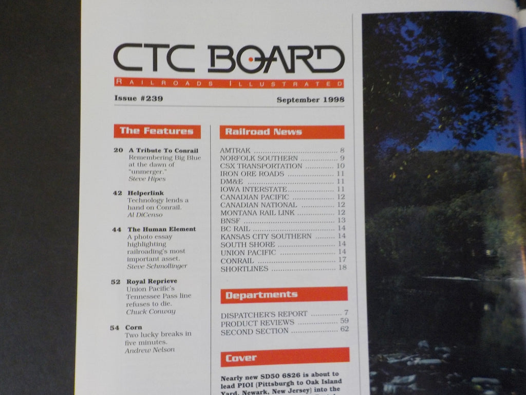 CTC Board Railroads Illustrated #239 September 1998 Railroad News Phot ...