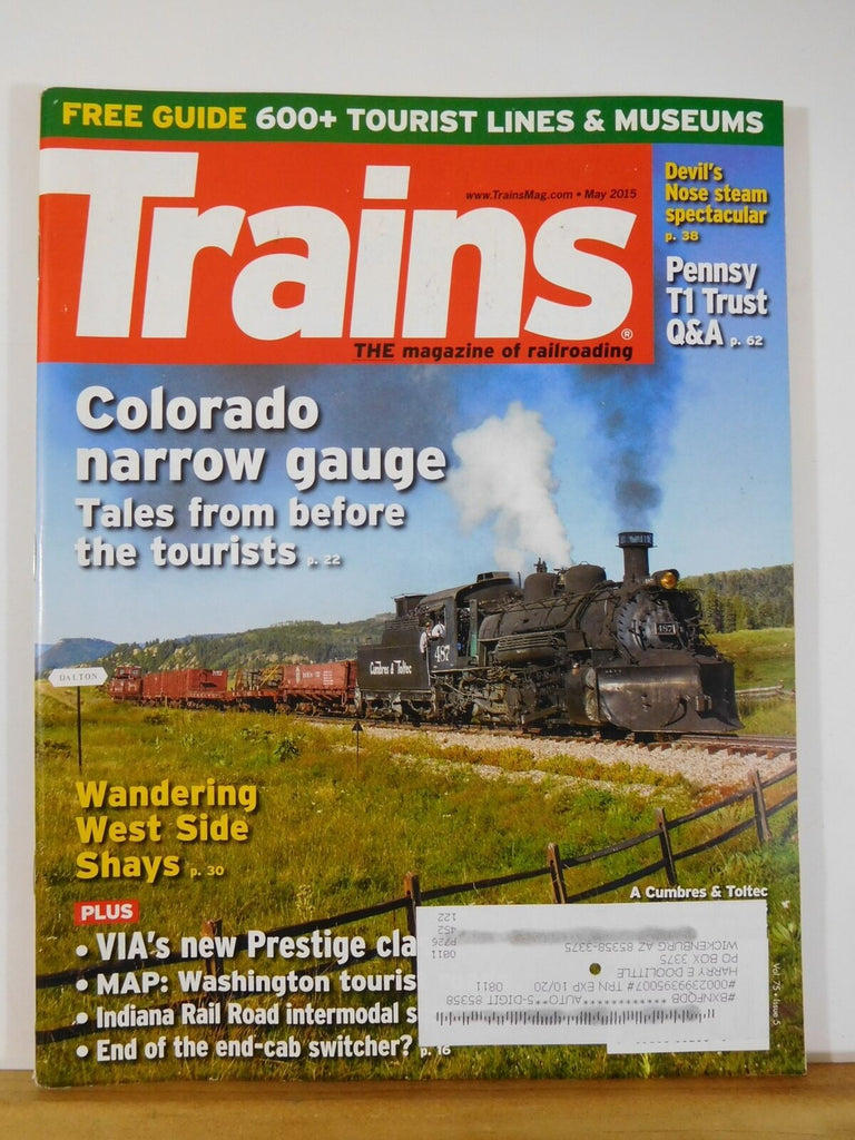 Trains Magazine 2015 May Colorado Narrow Gauge – RailroadTreasures