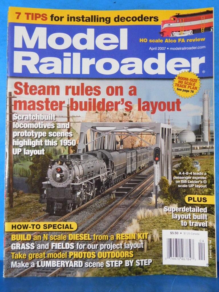 Model Railroader Magazine 2007 April Grass Fields Lumberyard scene Ste ...