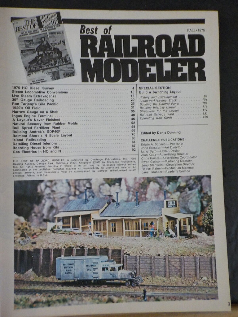 Railroad Modeler 1975 Fall The Best of – RailroadTreasures