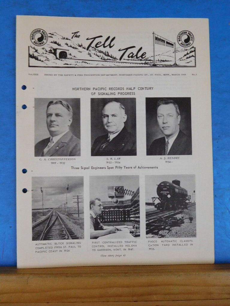 Tell Tale 1959 March Northern Pacific Employee Magazine Telltale ...