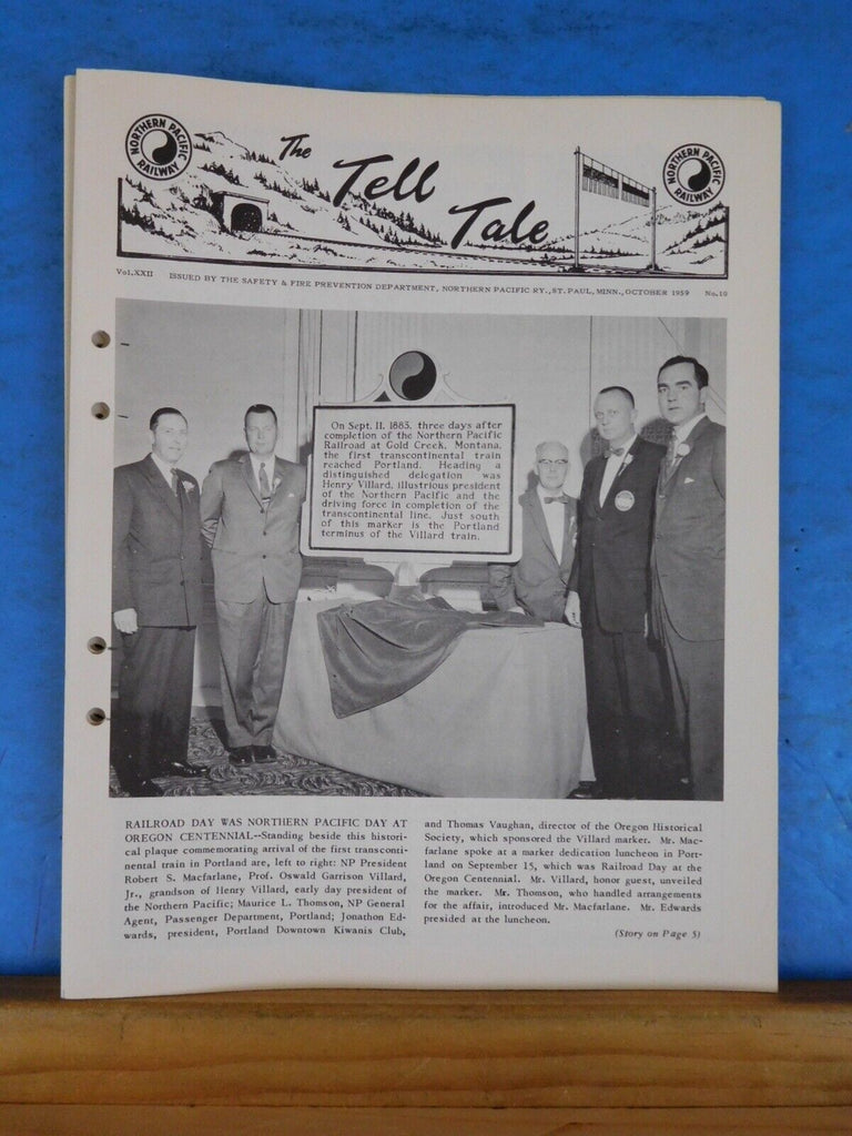 Tell Tale 1959 October Northern Pacific Employee Magazine Telltale ...