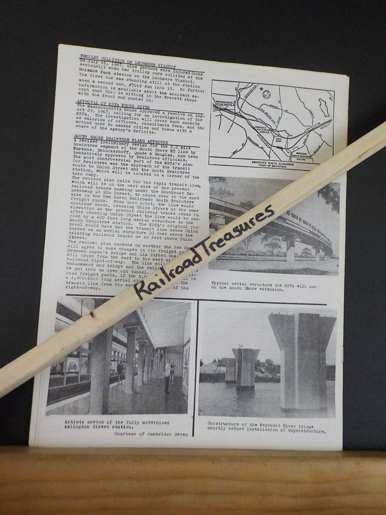 Rollsign Magazine of New England Transit News 1967 August Sept ...