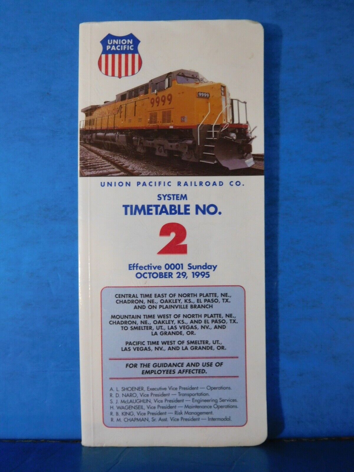 Union Pacific Employee Timetable #2 System 1995 – RailroadTreasures