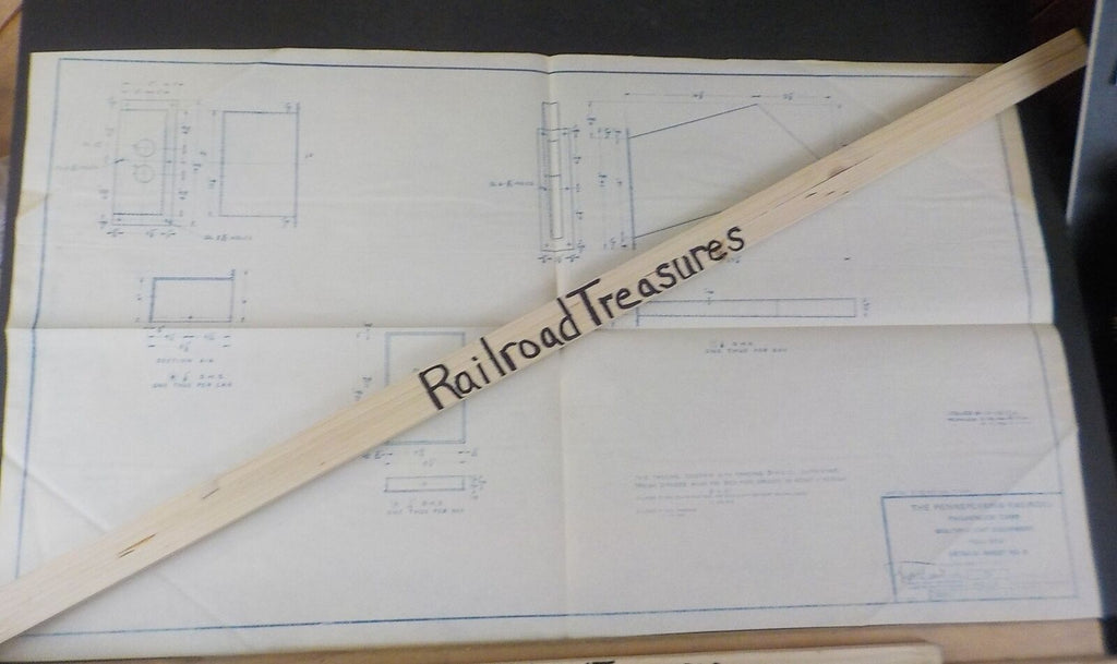 Blueprint PRR Passenger Cars Multiple Unit Equipment Pull Box Details ...