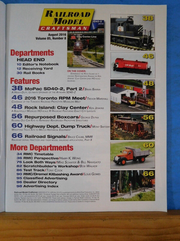 Railroad Model Craftsman Magazine 2016 August Building repurposed boxc ...