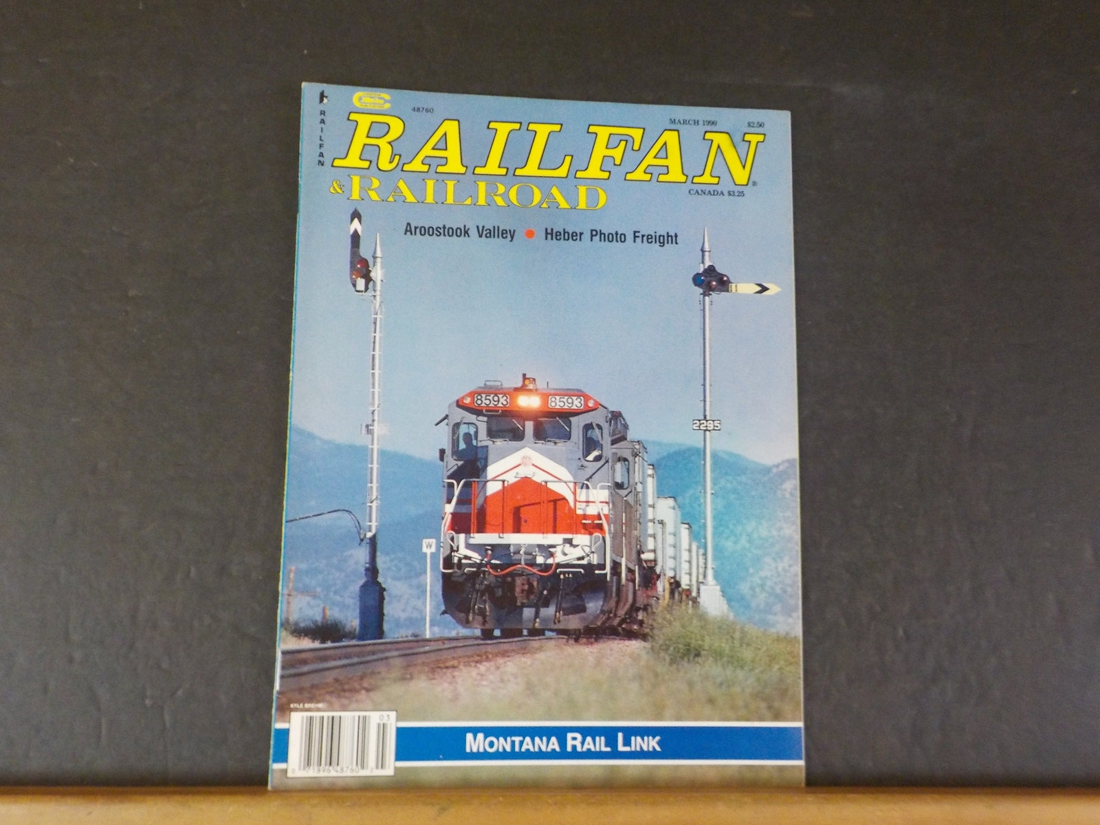 Railfan & Railroad Magazine 1990 March Montana Rail line Aroostook Val ...