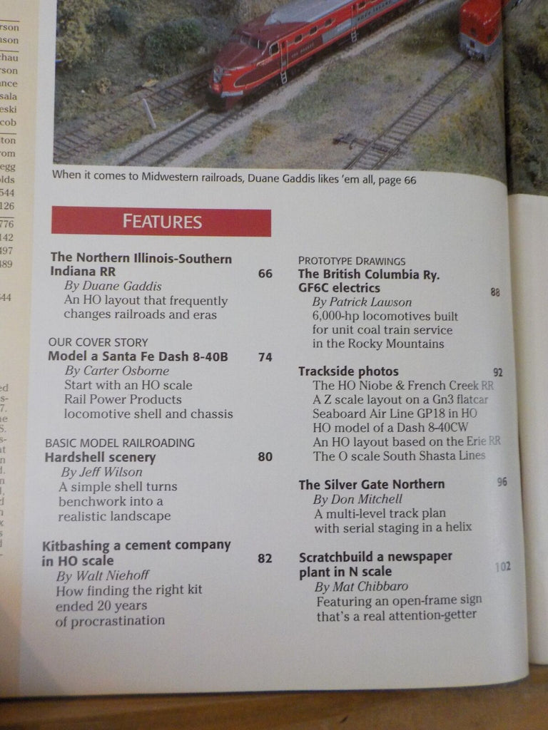 Model Railroader Magazine 1995 April N scale newspaper building Dash 8 ...