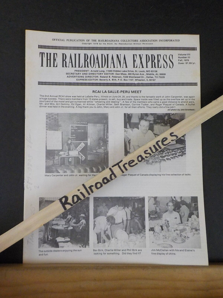 Railroadiana Express 1978 Fall Collecting Old Railroad Oil Burning Lam ...