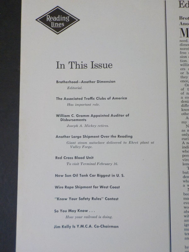 Reading Railroad Magazine Employee 1959 February Another Large Shipmen ...
