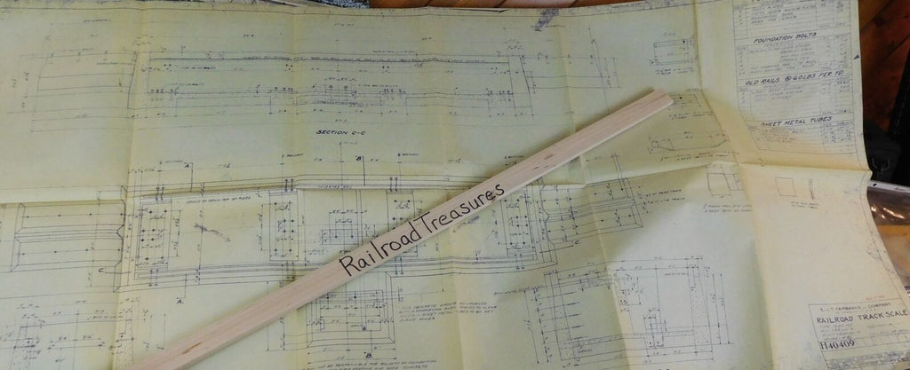 Blueprint / Drawing E and T Fairbanks and Company Railroad Track Scale ...