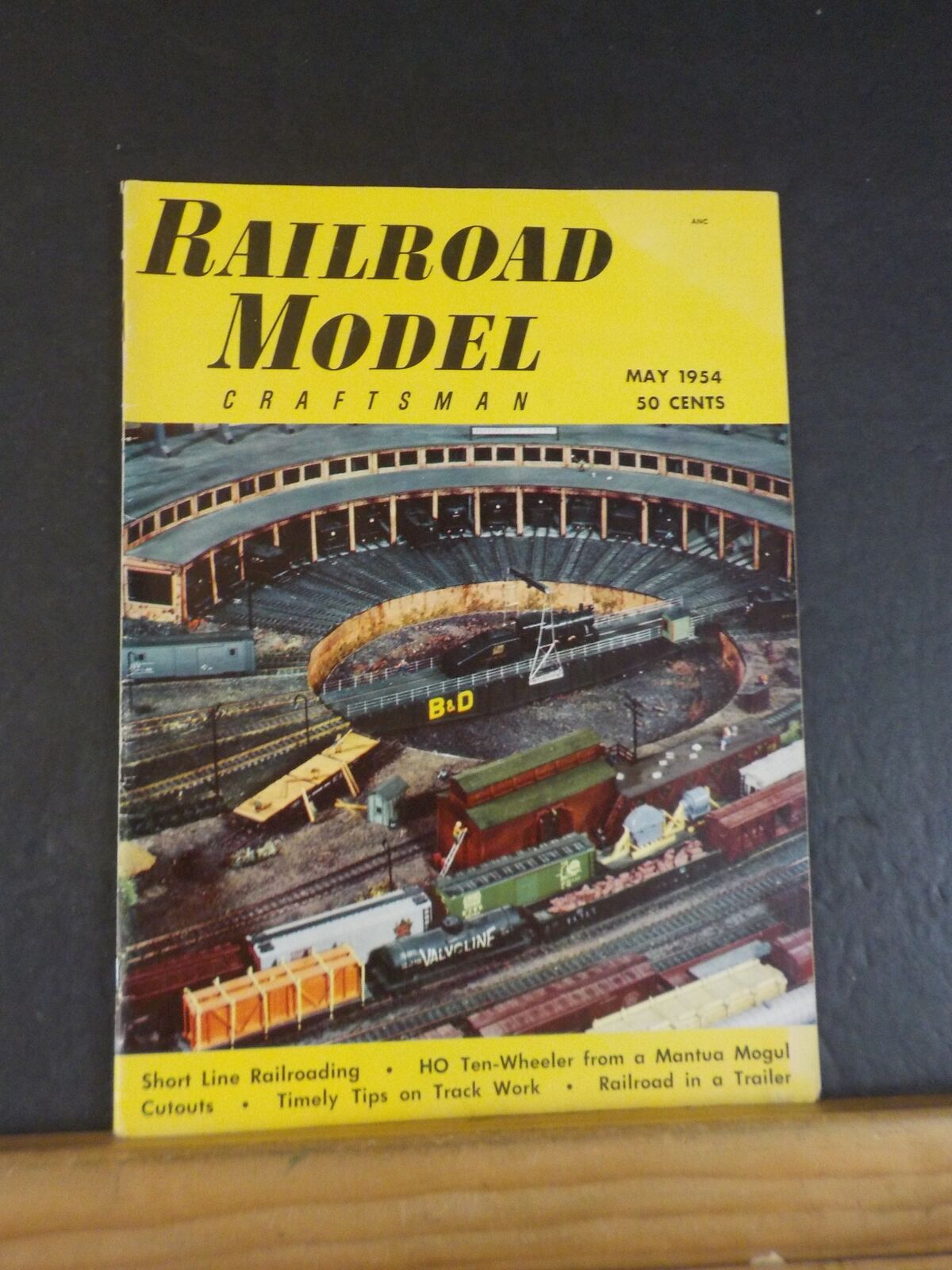 Railroad Model Craftsman Magazine 1954 May RMC Cutouts Tips on track w ...