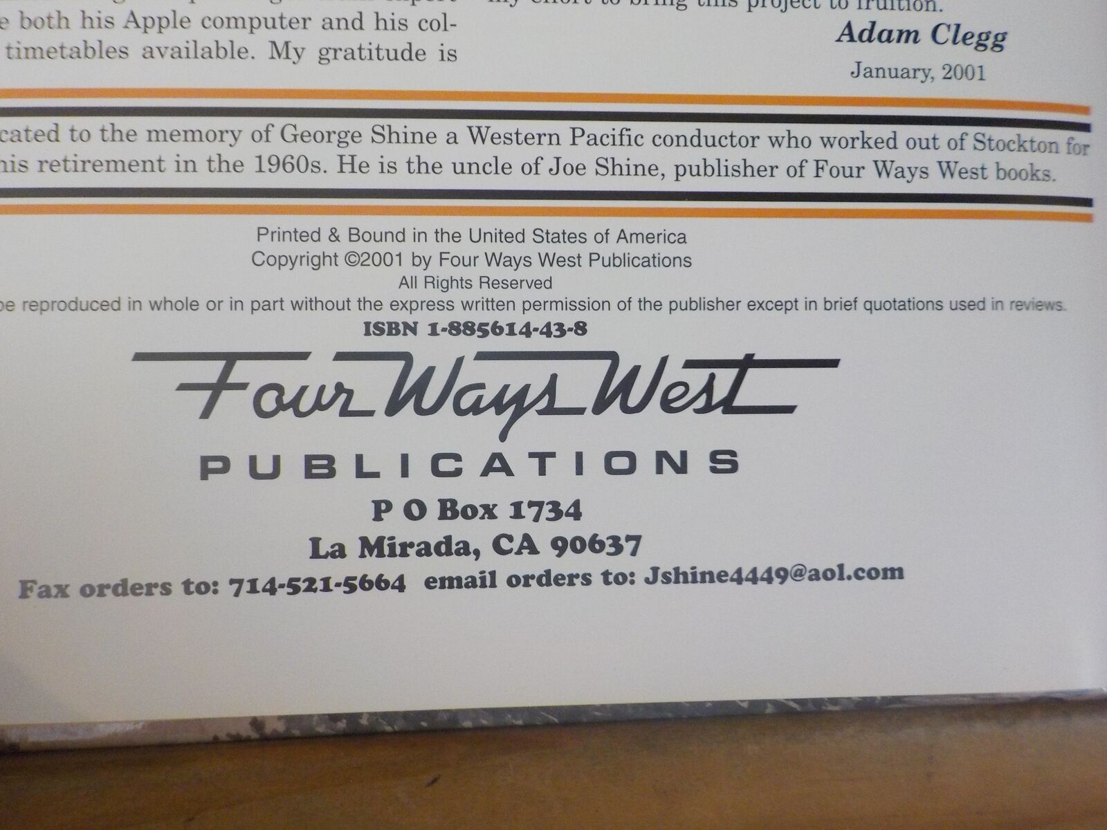 Western Pacific Color Pictorial Vol 1 by Adam Clegg Hard Cover ...