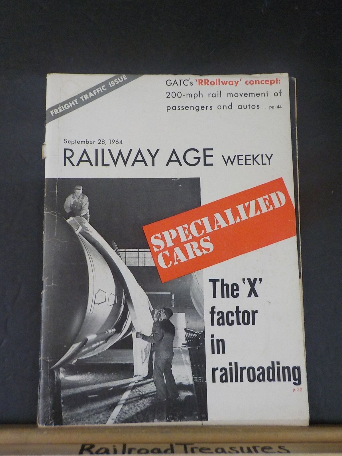 Railway Age 1964 September 28 Weekly Specialized cars Freight traffic ...