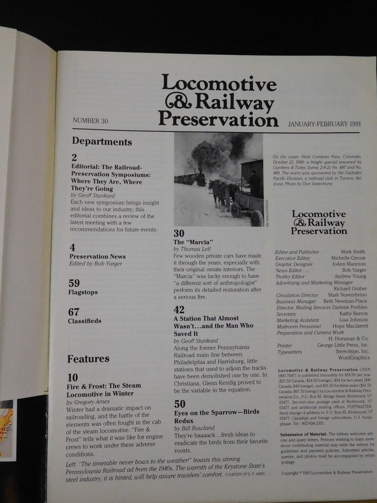 Locomotive & Railway Preservation #30 1991 January February Steam loco ...