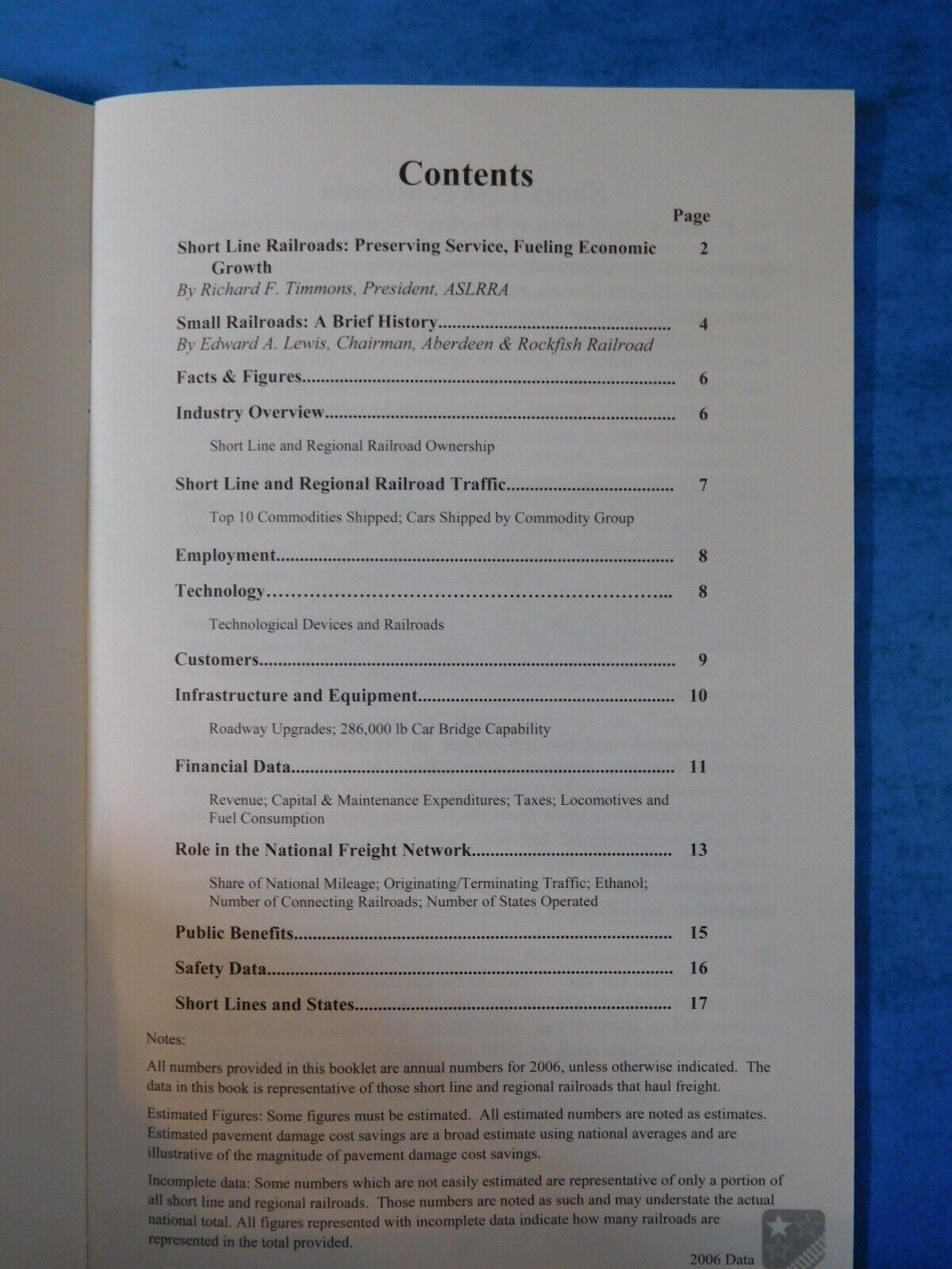 Short Line and Regional Railroad Facts and Figures 2007 – RailroadTreasures
