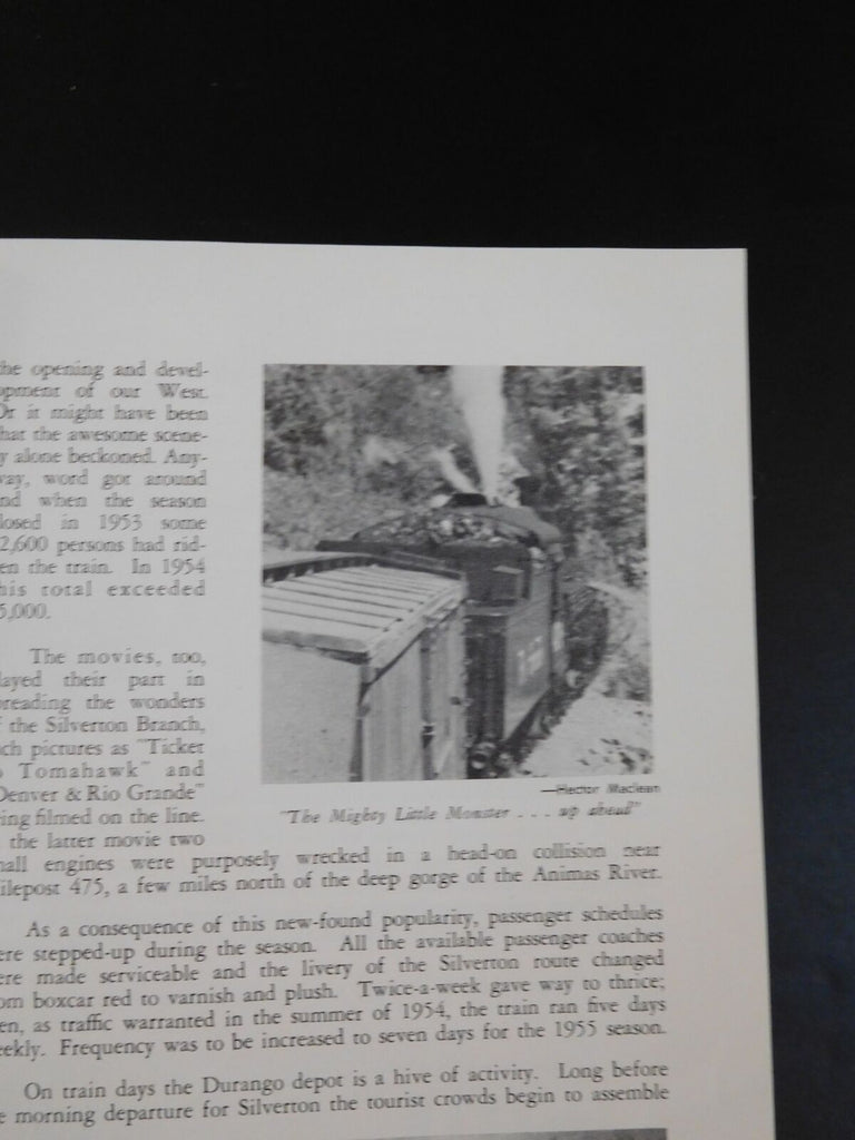 Narrow Gauge To Silverton By John Hungerford Soft Cover – RailroadTreasures