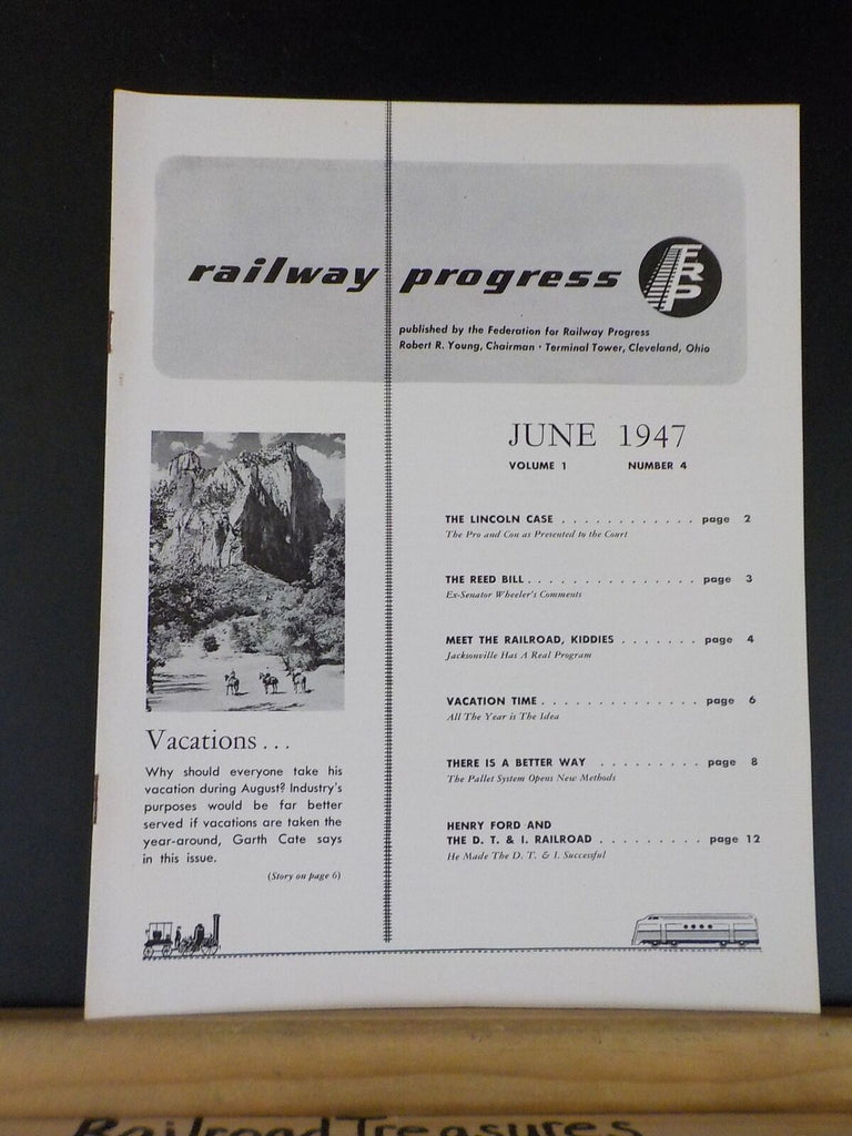 Railway Progress 1947 June Henry Ford and the DT&I RR Pallet System Li ...