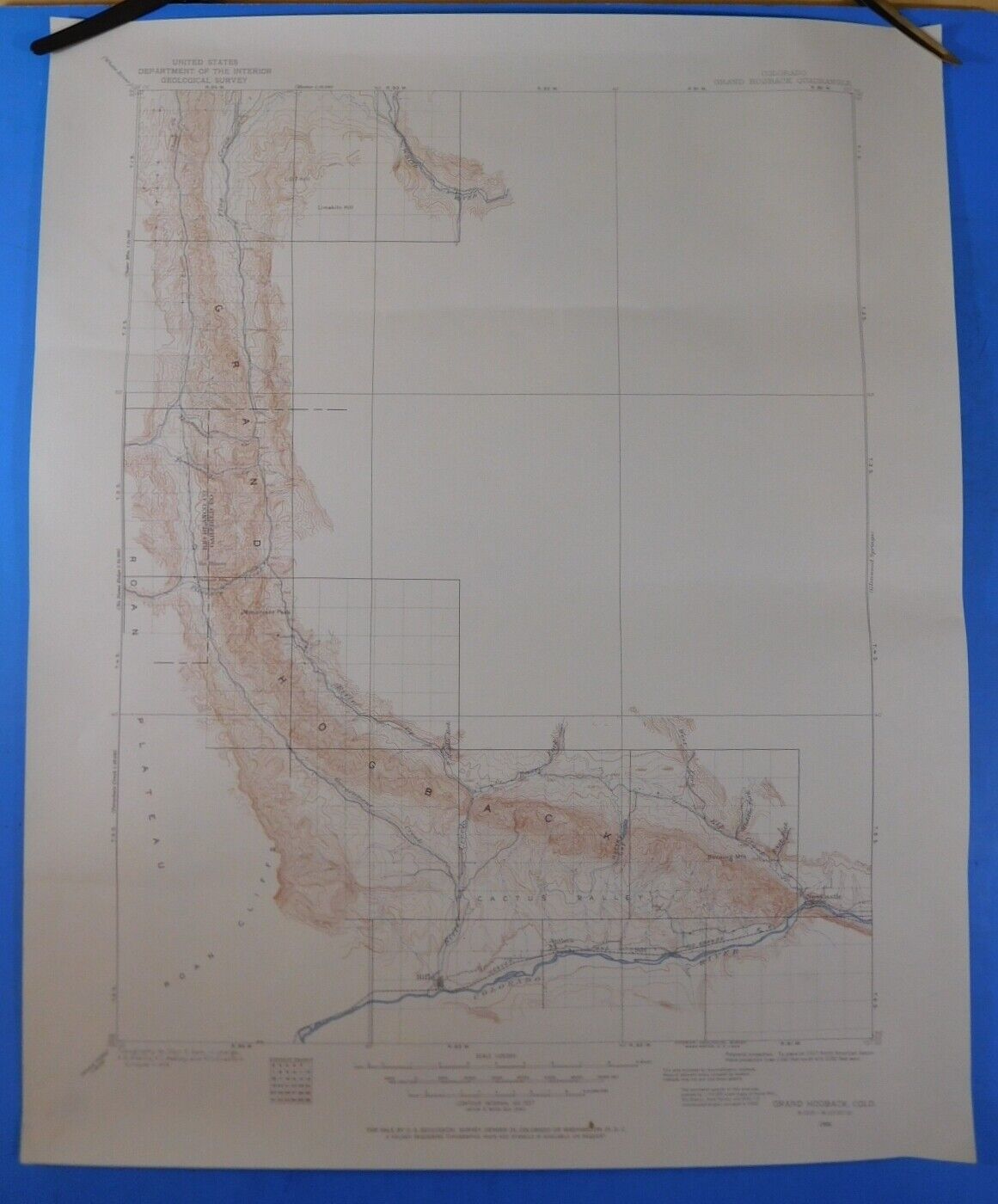 Map Colorado Grand Hogback Quadrangle 1906 Topographical Map 21x17 ...
