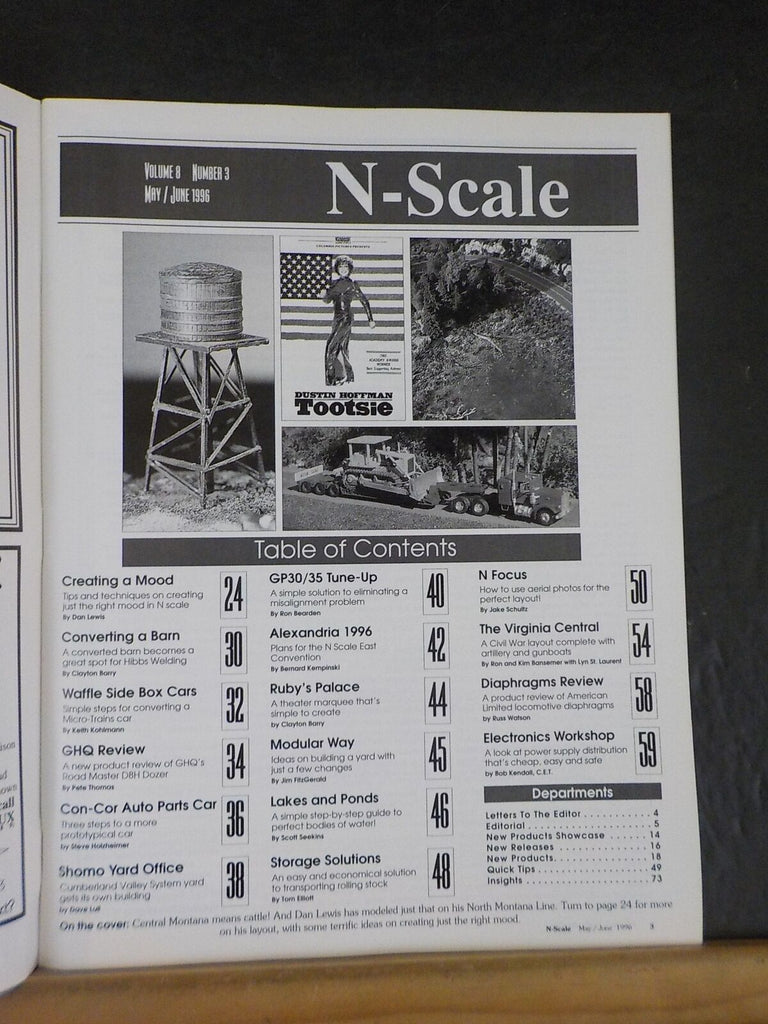 N Scale Magazine 1996 May June Lakes and Ponds – RailroadTreasures