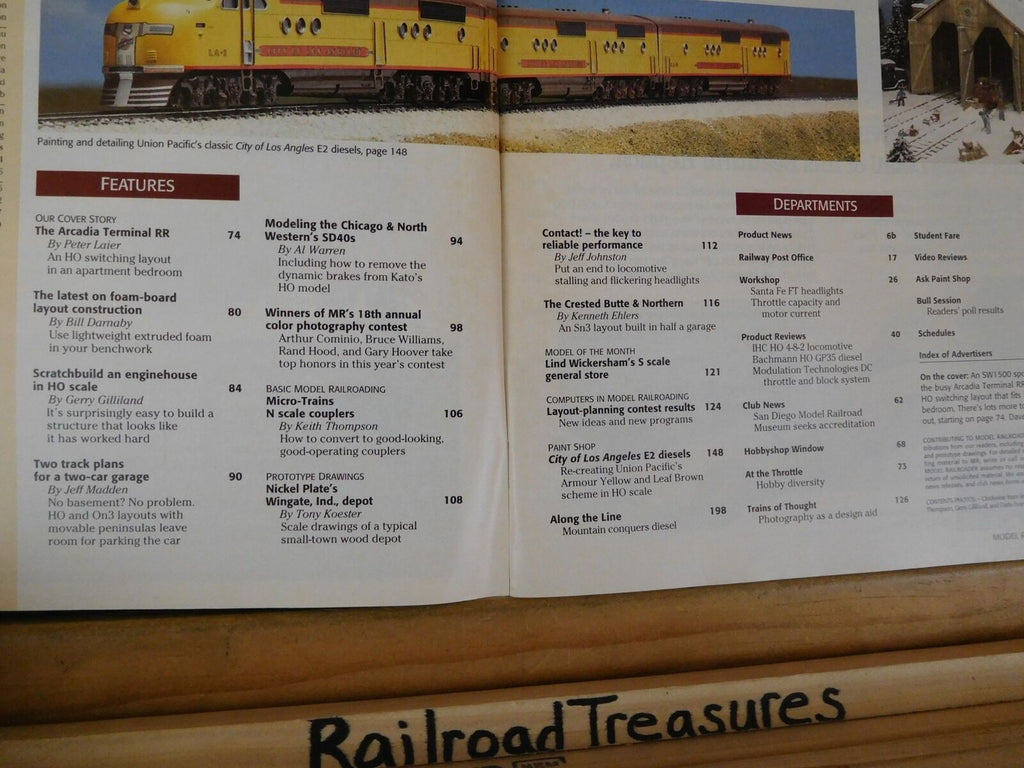 Model Railroader Magazine 1995 March Foam board layout Arcadia Termina ...