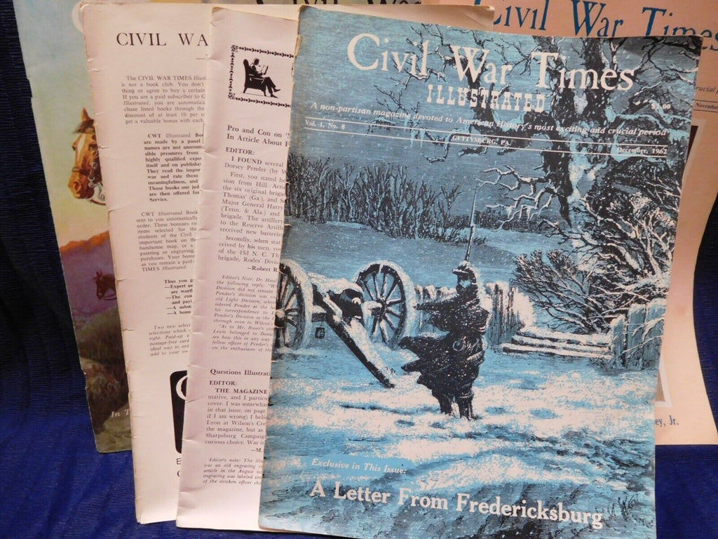 Civil War Times Illustrated 1962 thru Nov 1965 ot of 6 various issues ...