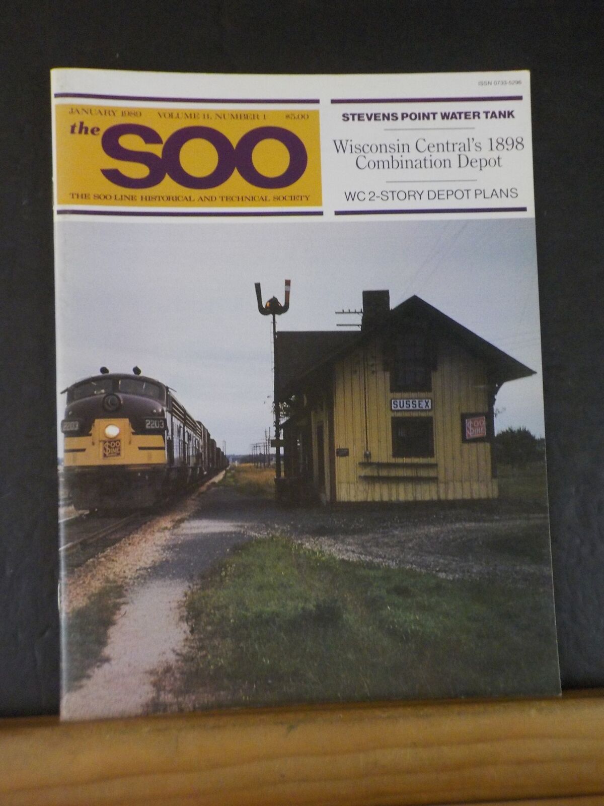 The SOO 1989 January Water Tank 1898 Combination depot 2 story depot p – RailroadTreasures