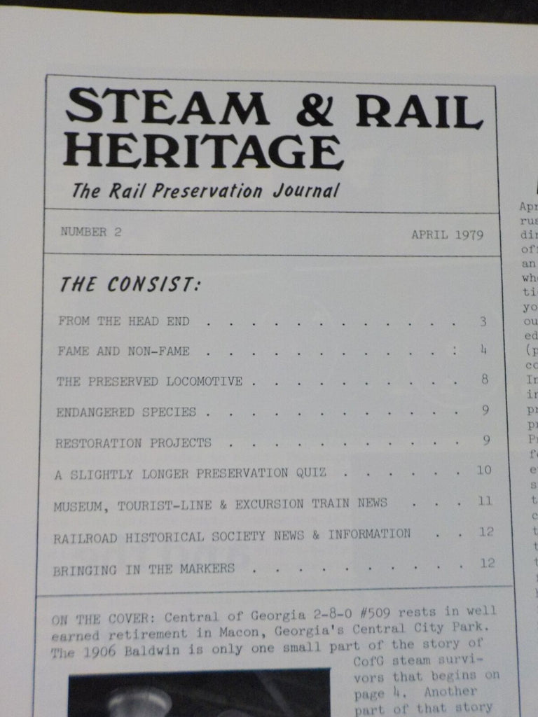 Steam & Rail Heritage #2 1979 April Fame and Non- Fame Rail Preservati ...