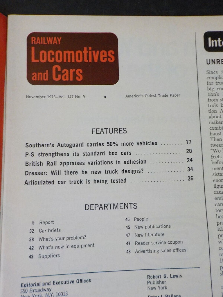 Railway Locomotives and Cars 1973 November Boxcars Ry P-S British Rail ...